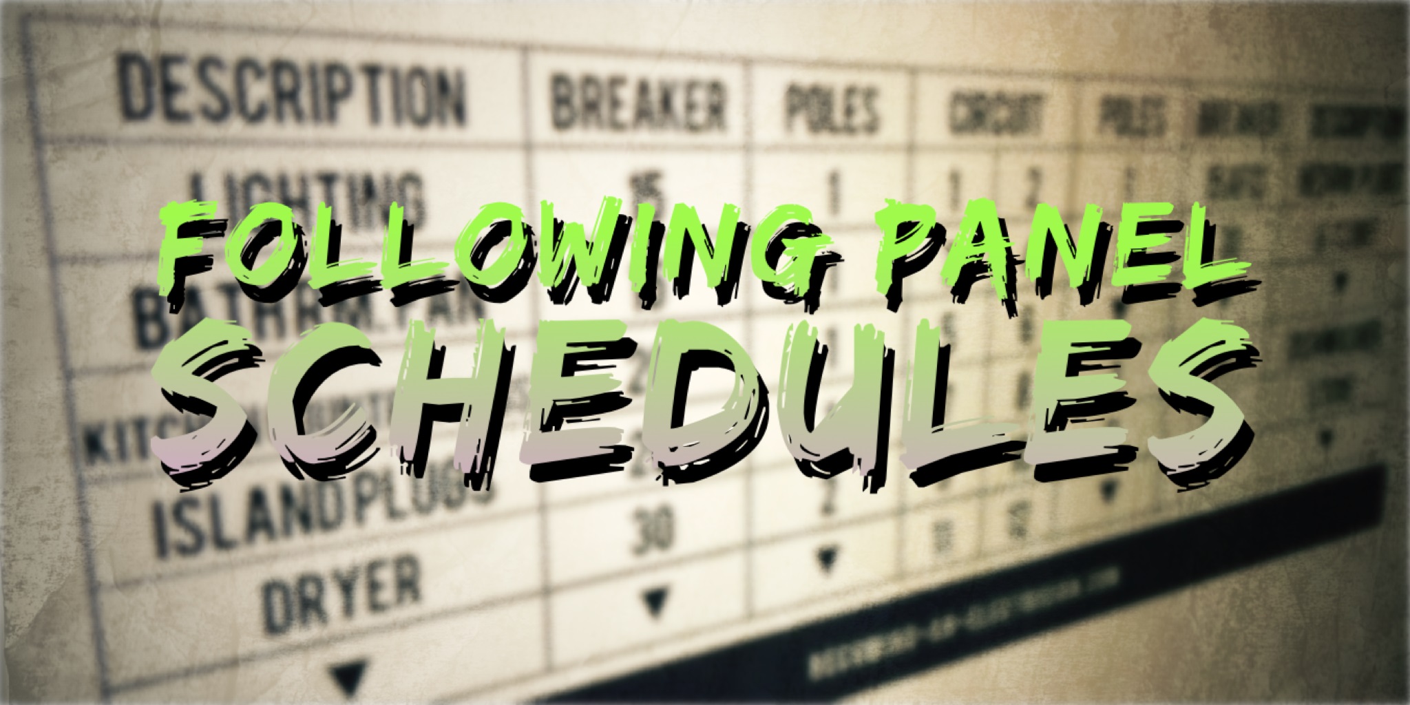 How To Read An Electrical Panel Schedule Becoming An Electrician